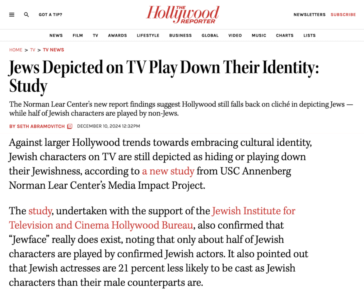 Norman Lear Study On Jewish Representation In the News! - Jew in the City
